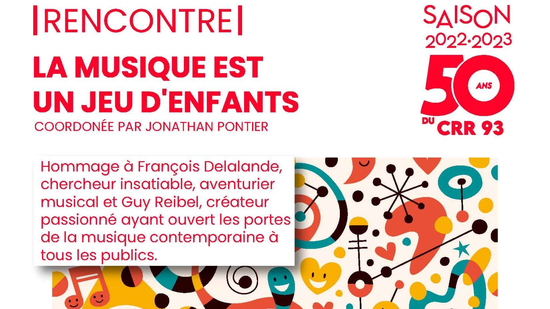 La musique est un jeu d'enfants, le 1er décembre au CRR 93 à ...