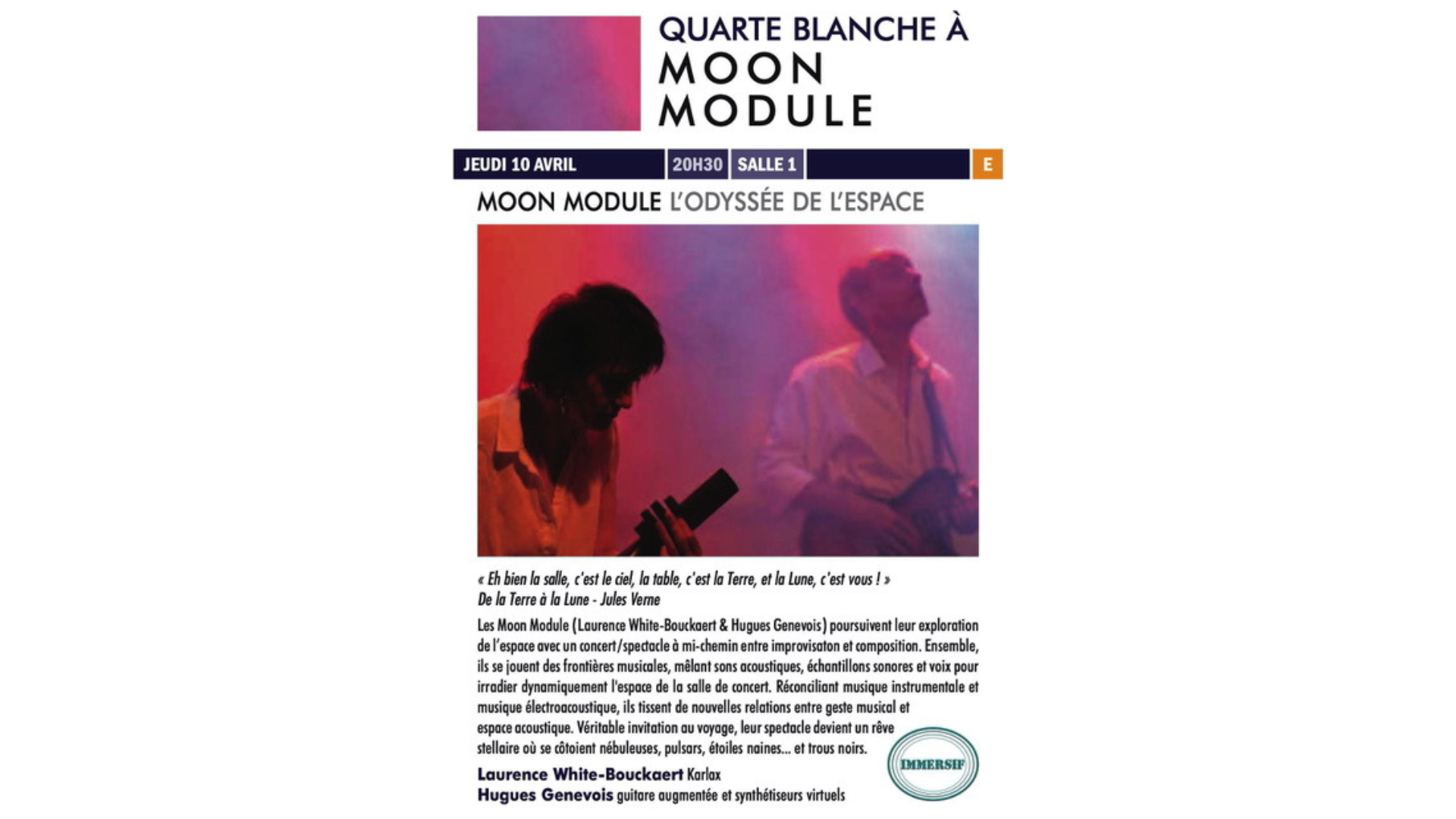 Moon Module - "L'Odyssée de l'espace", le 10 avril 2025 à la salle de ...